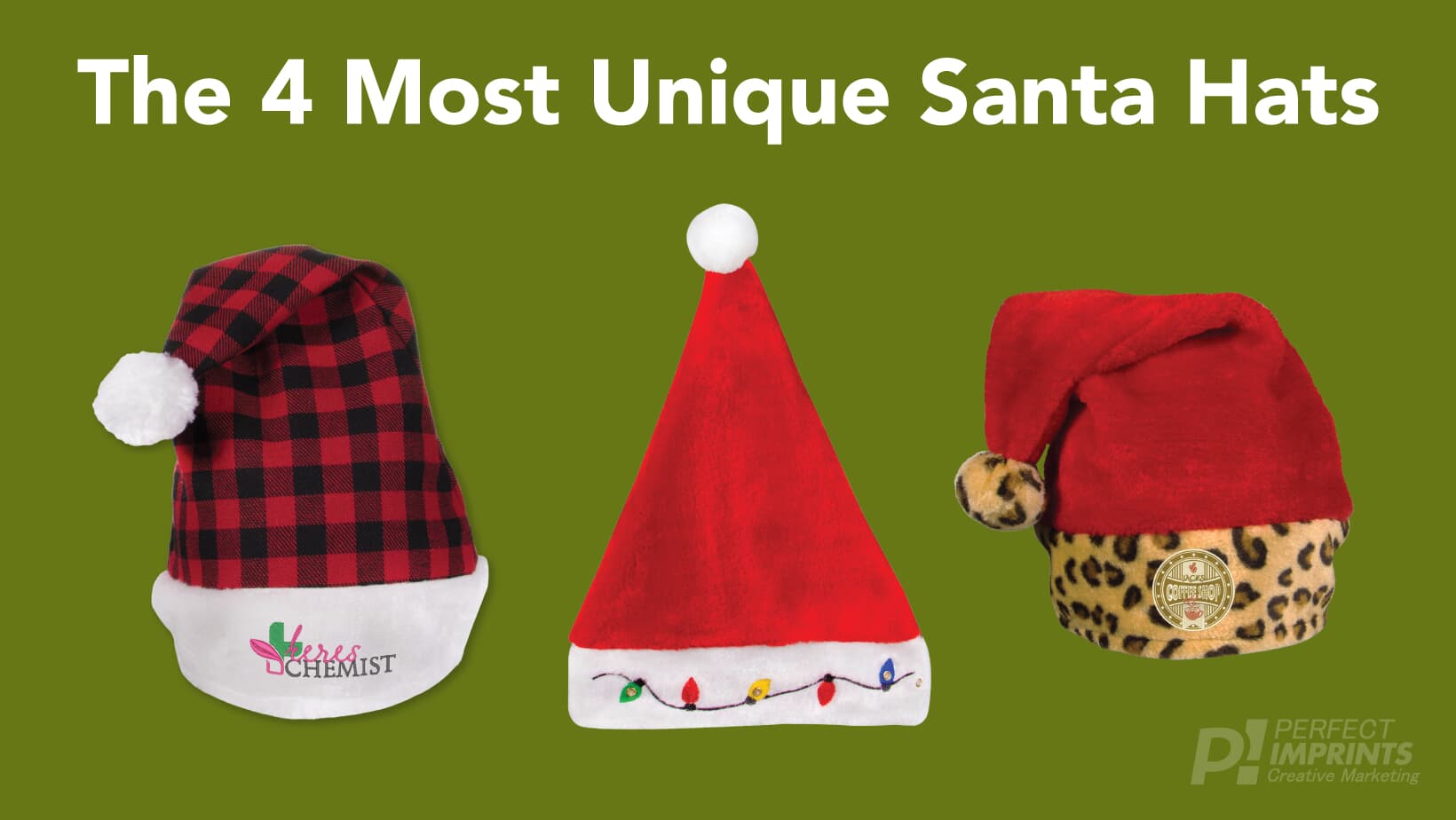 4 Unique Custom Santa Hats for Holiday Promotions